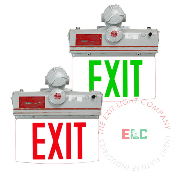 Exit Sign | Hazardous Location C1D1 | Gray Housing [ELSM-C1D1] | Light ...