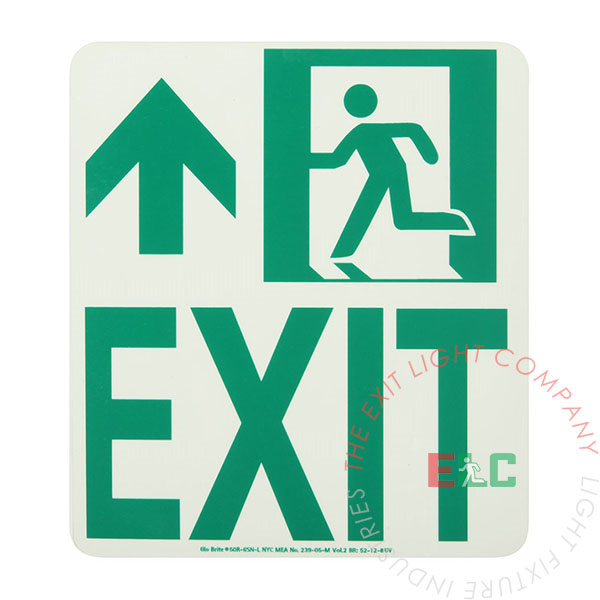Exit Sign | Photoluminescent | Running Man | Wall Mounted [PWM] | Light ...