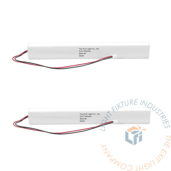 Battery | AA 9.6V 700mAh NiCad | 2 Pack [BAA-96-2] | Light Fixture ...
